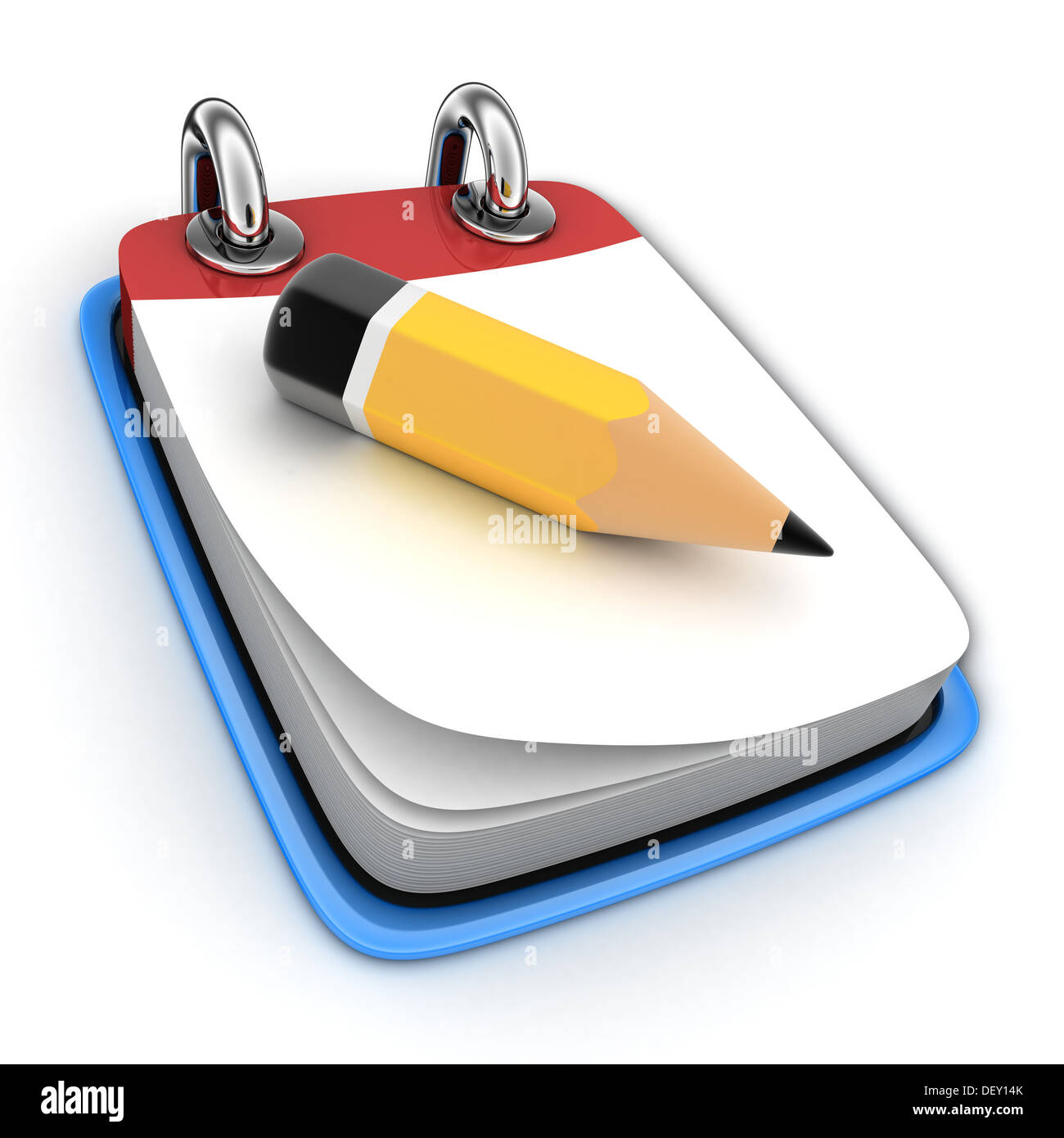 Notebook only on white background (done in 3d Stock Photo - Alamy