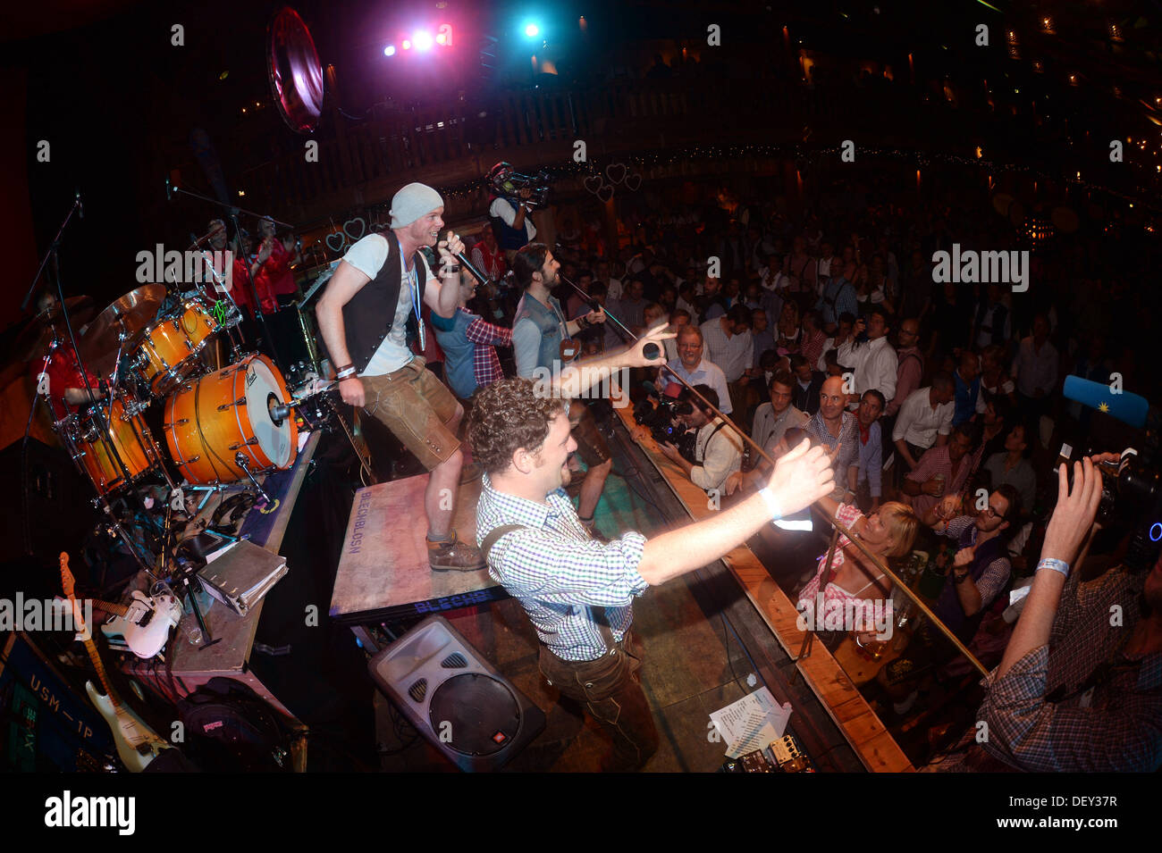 Munich, Germany. 24th Sep, 2013. The band VoxxClub (Michael Hartinger ...