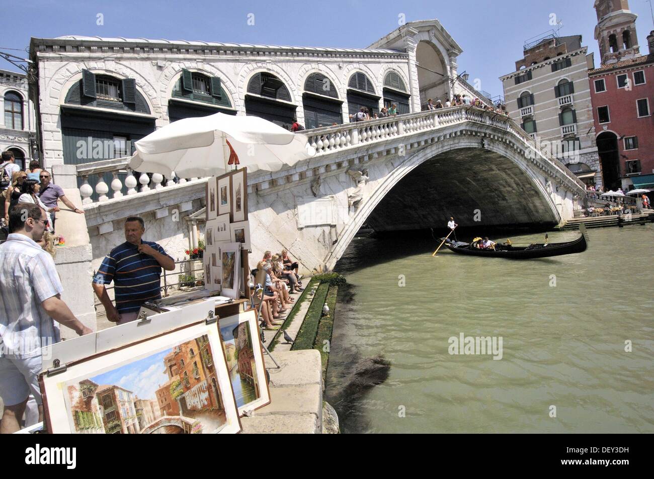 The Rialto Bridge (Italian: Ponte di Rialto). One of the four bridges ...