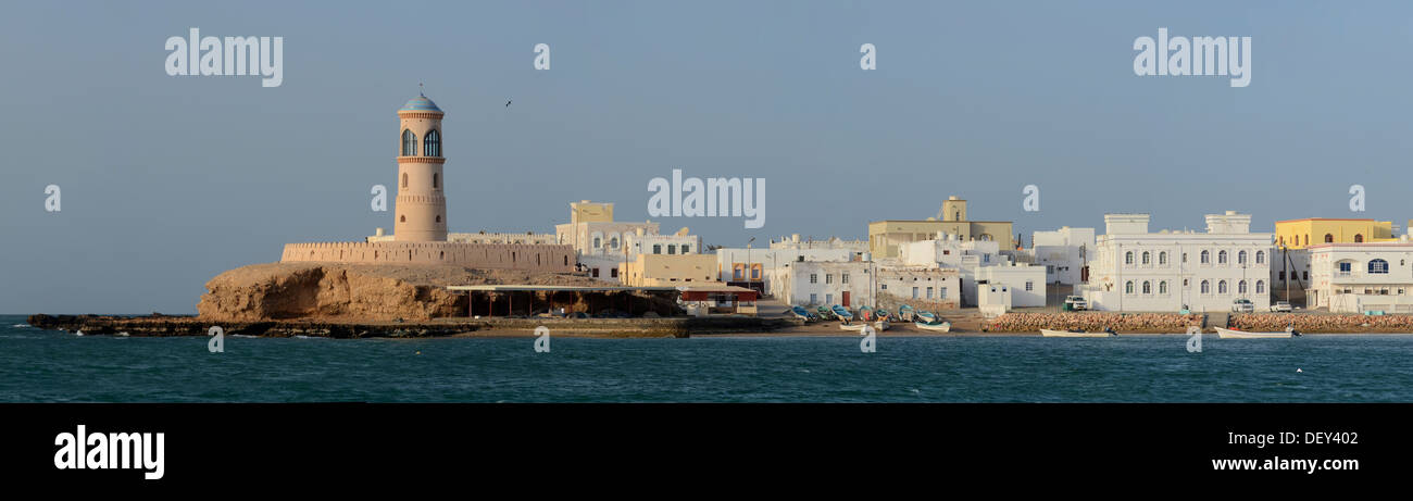 Al-Ayjah lighthouse at the entrance of the laguna of Sur, Sur, Ash ...
