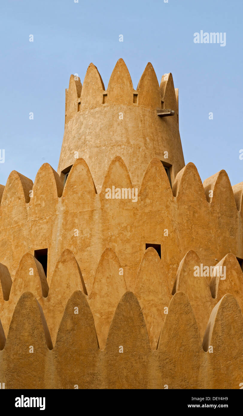 A tower of the Al Ain Palace Museum or Sheikh Zayed Palace Museum, Al ...