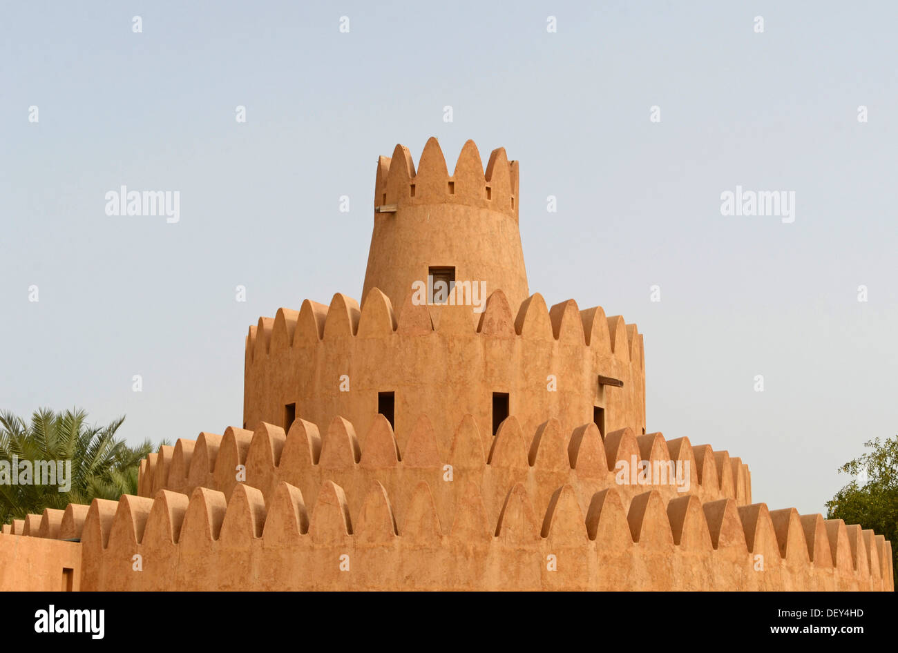 A tower of the Al Ain Palace Museum or Sheikh Zayed Palace Museum, Al ...