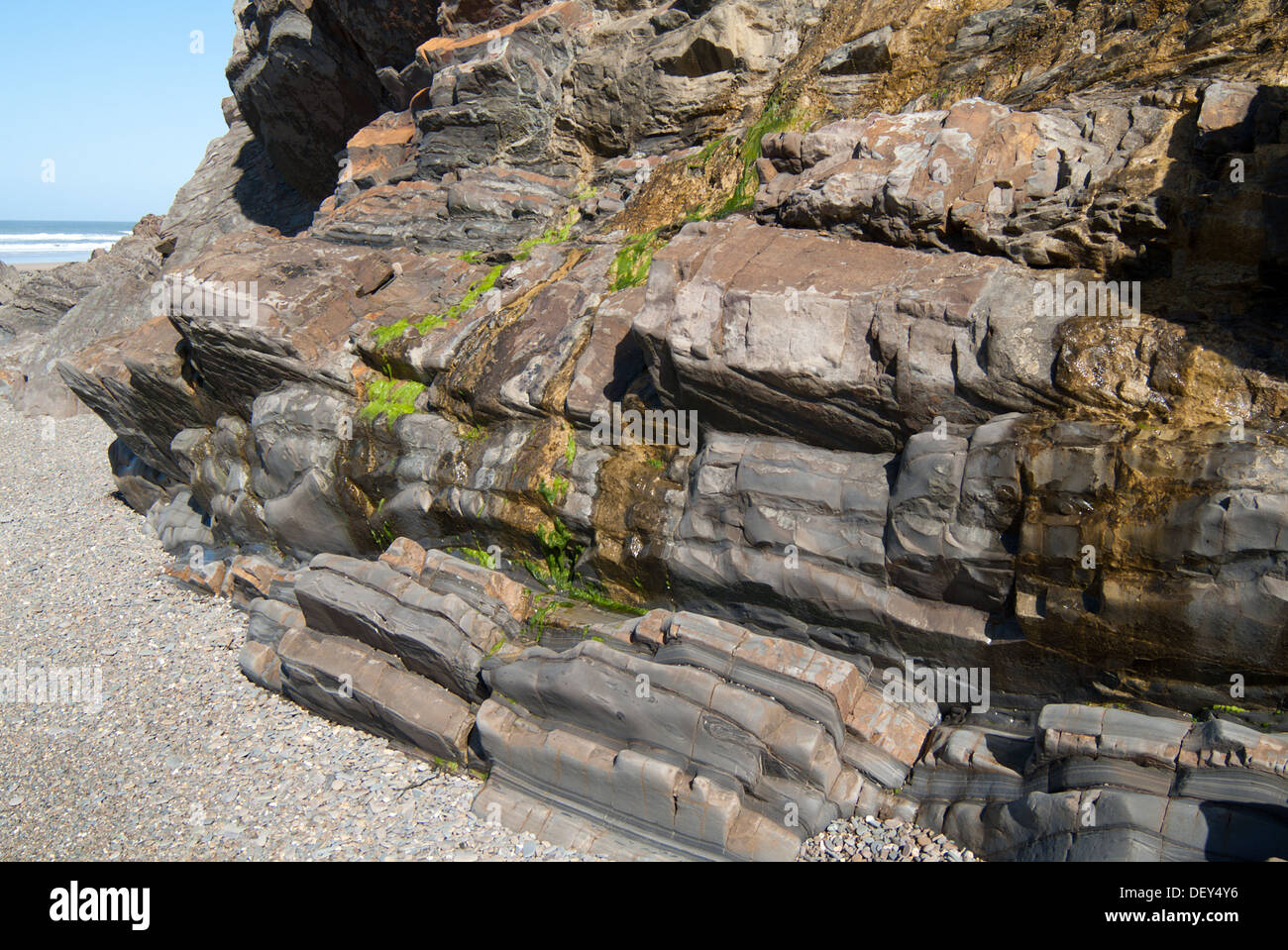 Rock Structures Devon Stock Photo - Alamy