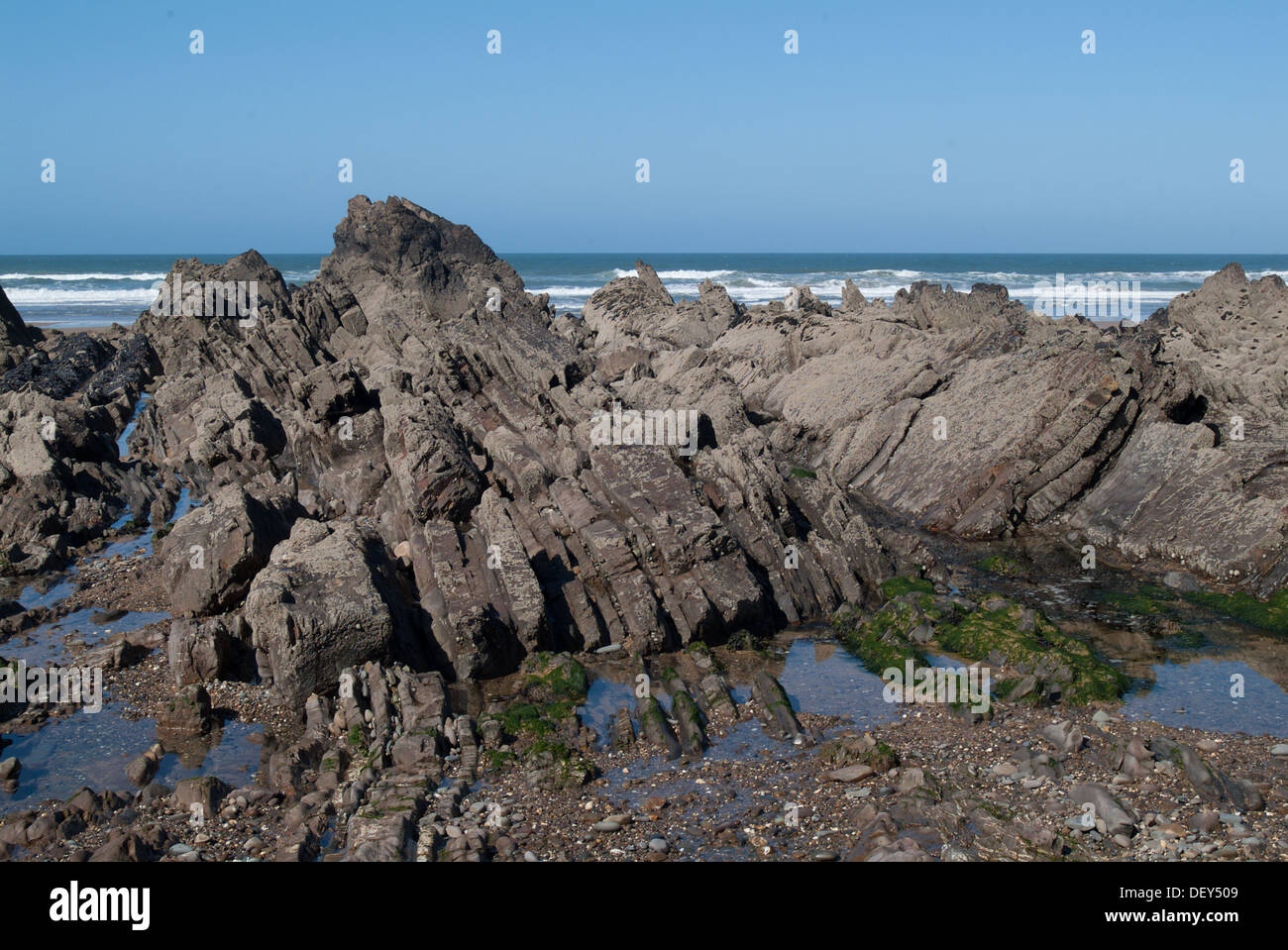 Rock Structures Devon Stock Photo - Alamy