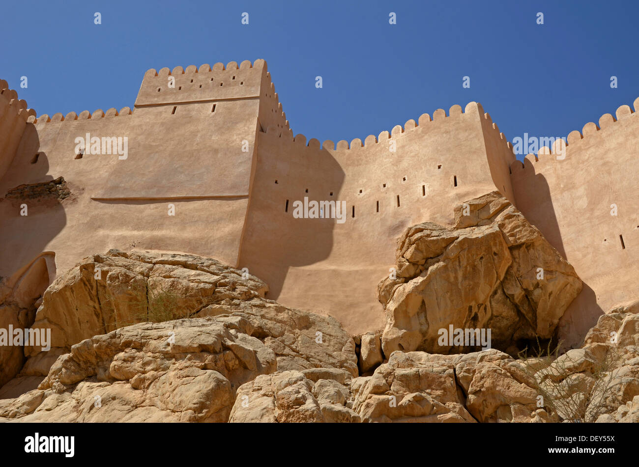 Nakhal Fort or Nakhl Fort, Nakhal, Al Batinah, Oman Stock Photo - Alamy