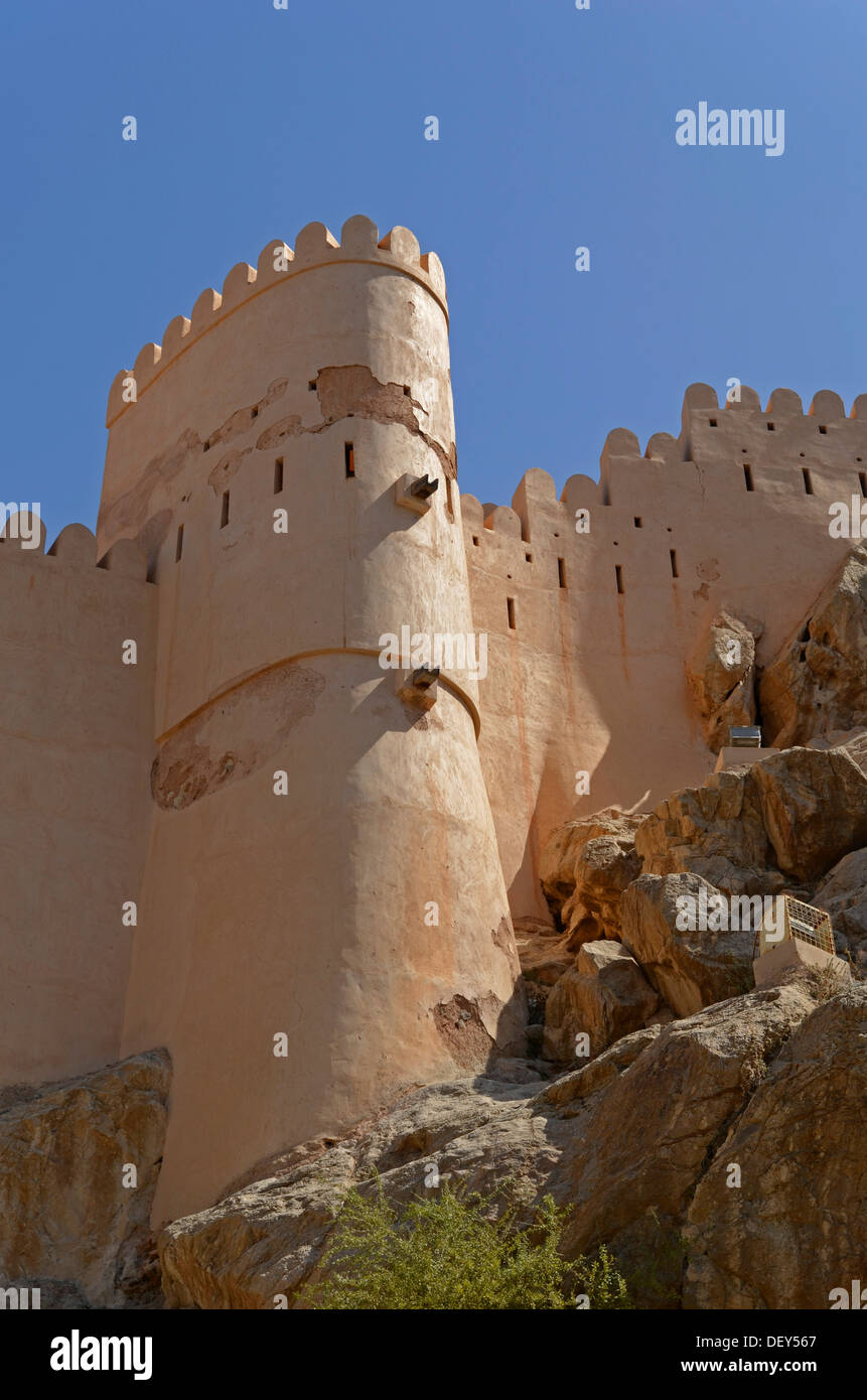 Nakhal Fort or Nakhl Fort, Nakhal, Al Batinah, Oman Stock Photo - Alamy