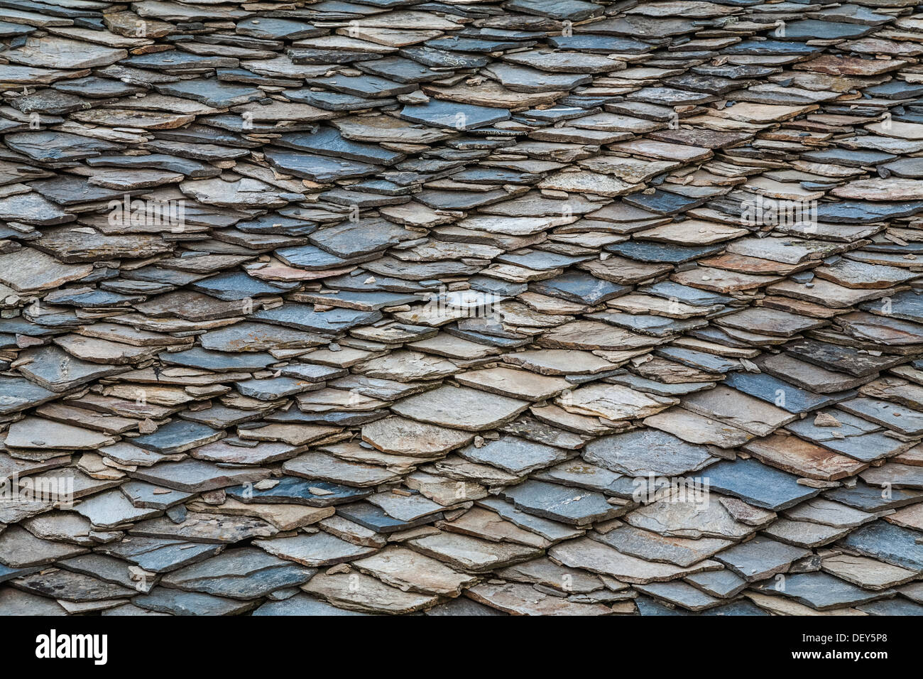 Stone roofing, Stone tiles Stock Photo - Alamy