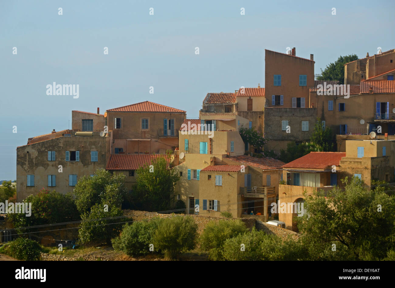The small village of Pigna, Pigna, Corsica, France Stock Photo - Alamy