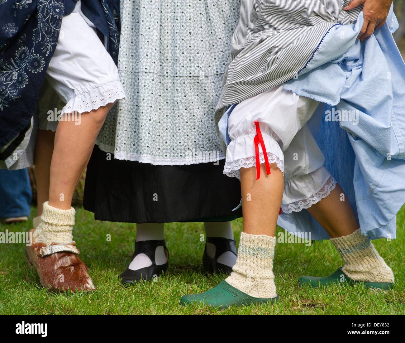 Women wearing Spreewald traditional costume show off their legs in ...