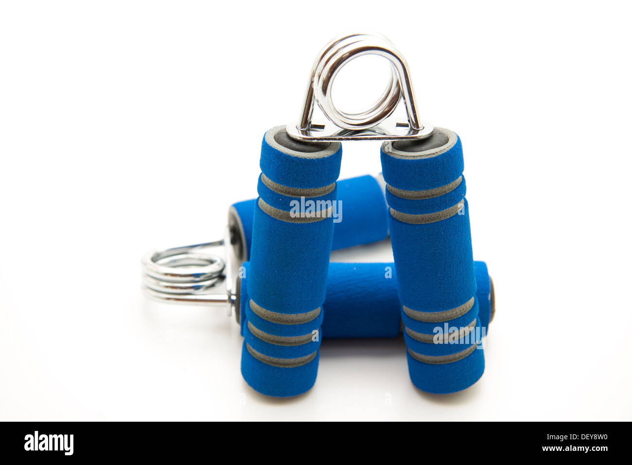 Blue Finger Dumbbell Stock Photo - Alamy