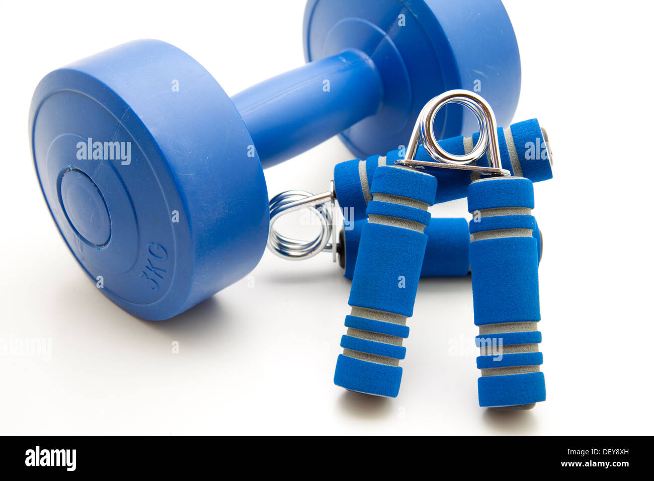 Arm Dumbbell with Finger Dumbbell on white background Stock Photo - Alamy