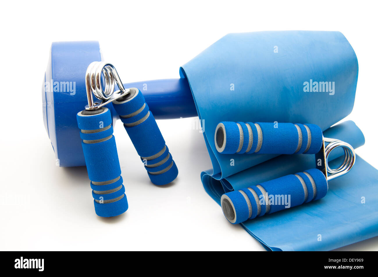 Arm Dumbbell with Finger Dumbbell and Gymnastics Tape Stock Photo - Alamy