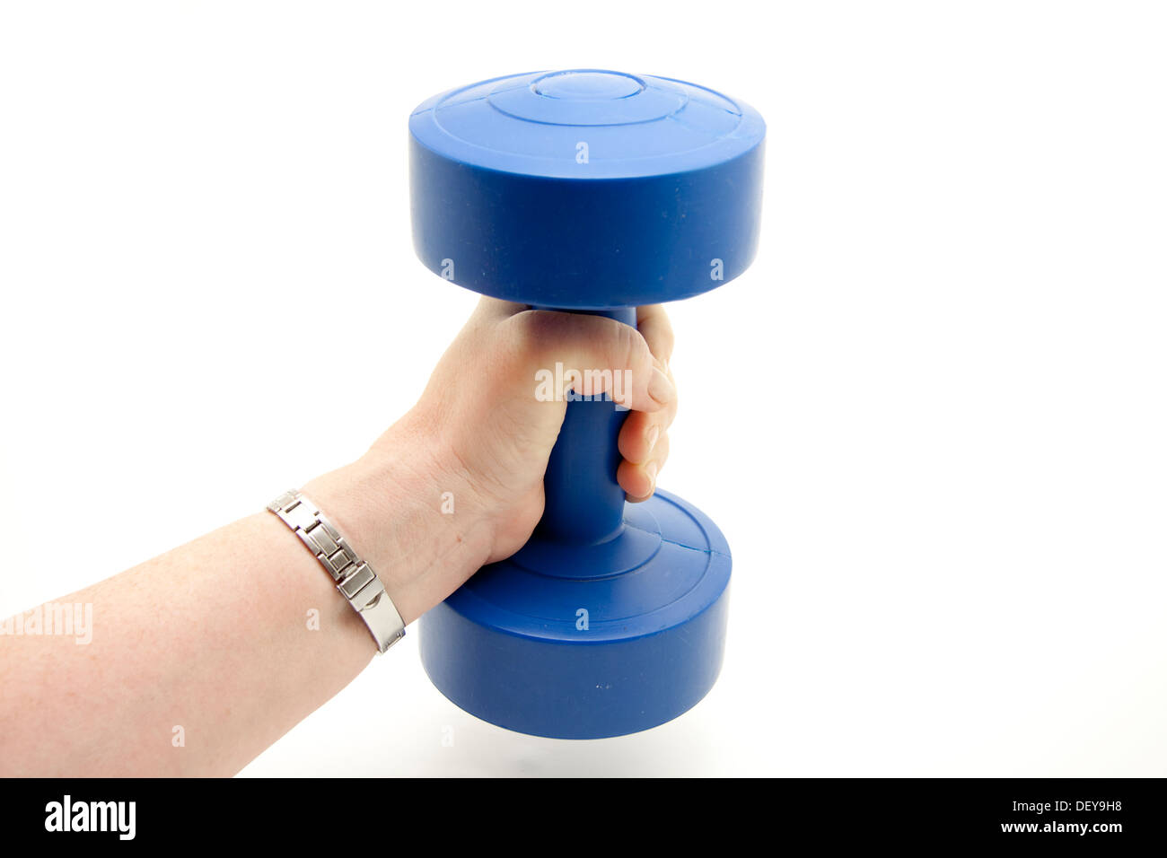 Arm Dumbbell in Hand on white background Stock Photo - Alamy