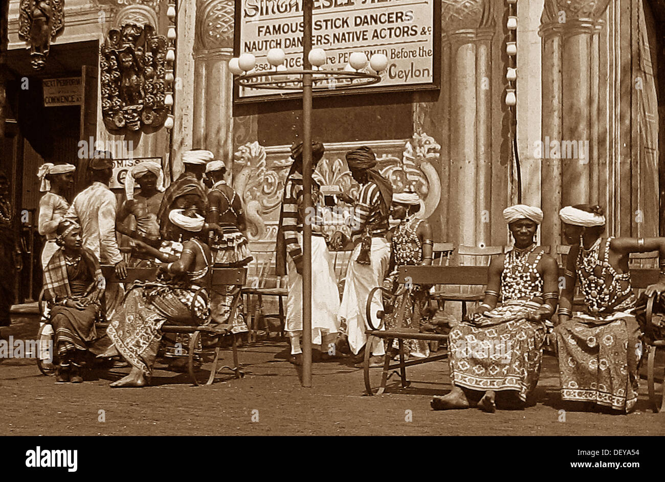 Ceylon Nautch / Stick Dancers Victorian period Stock Photo - Alamy