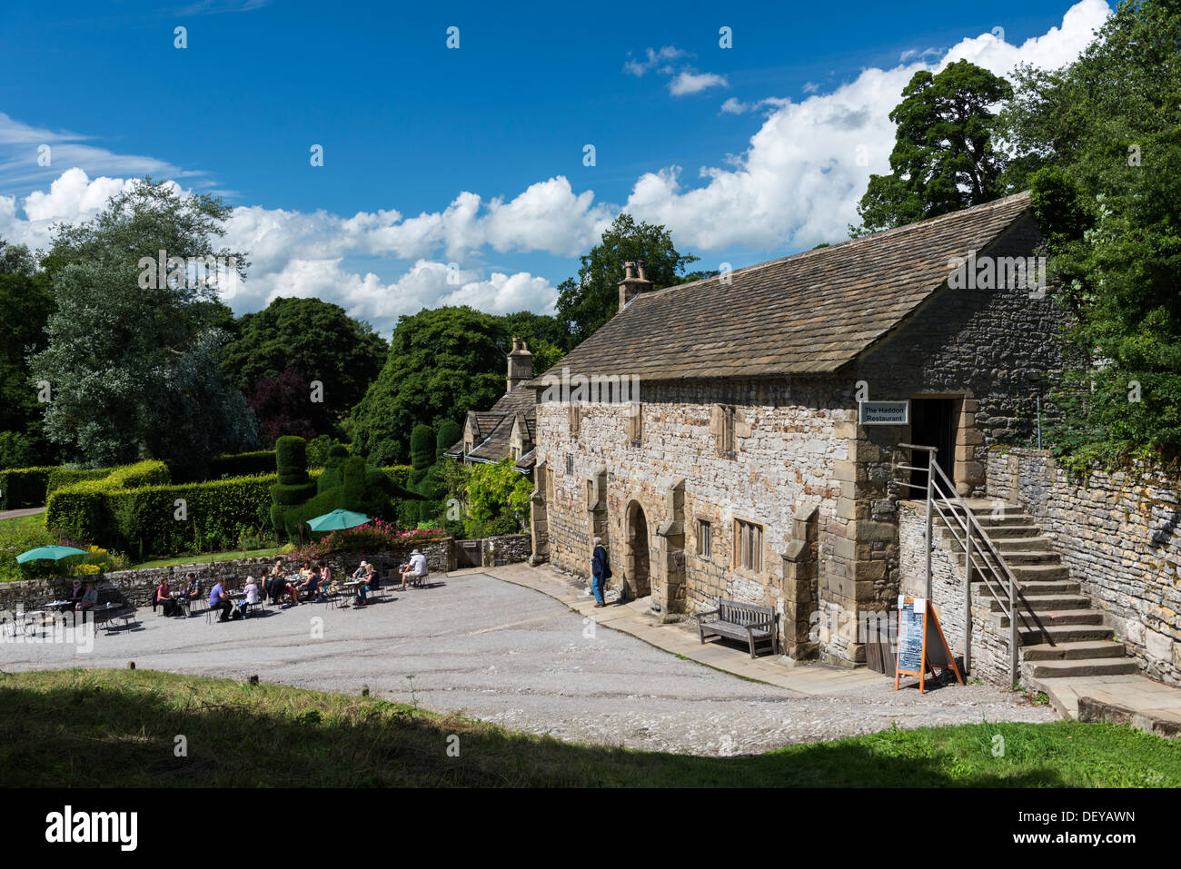 Medieval Manor House Haddon Hall and grounds near Bakewell in the Peak ...