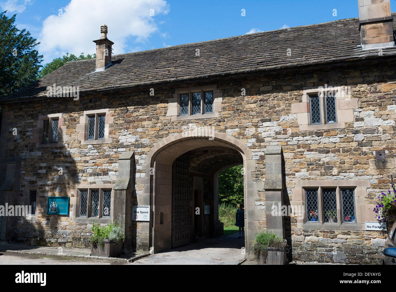 Medieval Manor House Haddon Hall and grounds near Bakewell in the Peak ...
