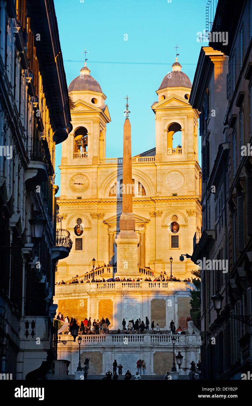 Spanish Steps and Church of Trinita dei Monti. Rome. Lazio.Italy Stock ...
