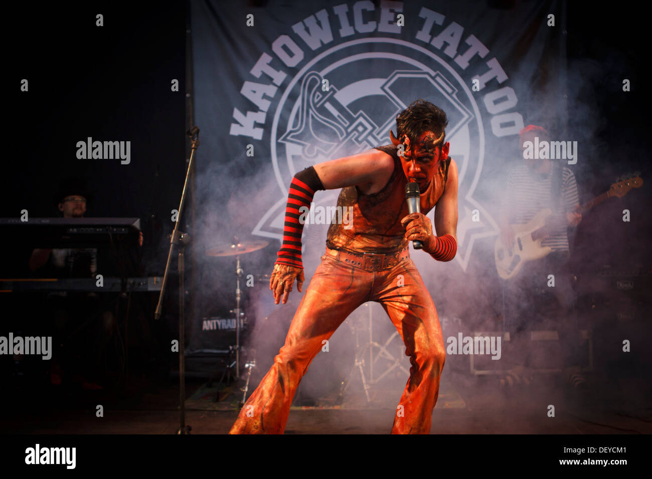 Concert of performer "Spiewak Grotesque" dressed up as a devil at ...