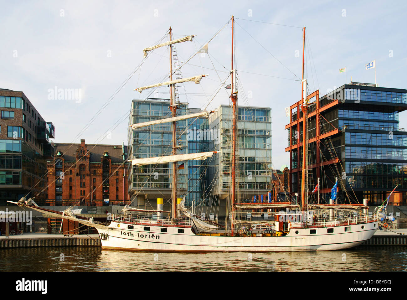 SS Loth Lorien, traditional sailing ship moored in the ...