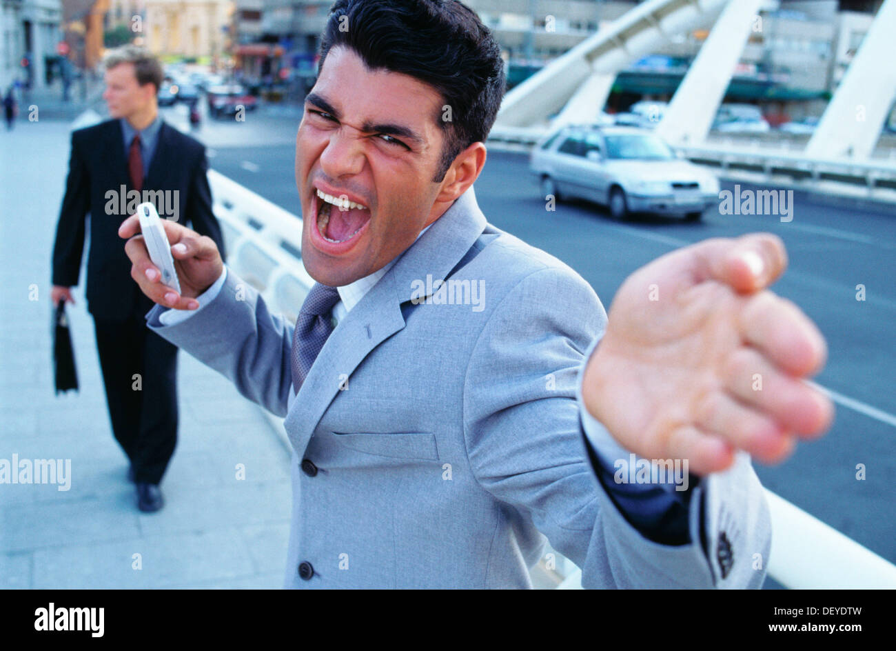 Businessman yelling street hi-res stock photography and images - Alamy
