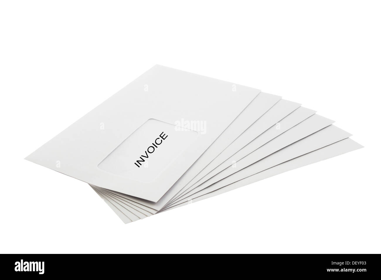 A Batch of Envelopes isolated on White BAckground Stock Photo - Alamy