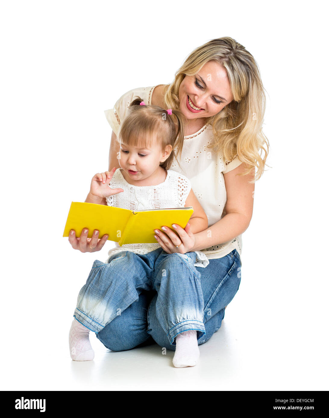 cute happy kid reading a book Stock Photo - Alamy