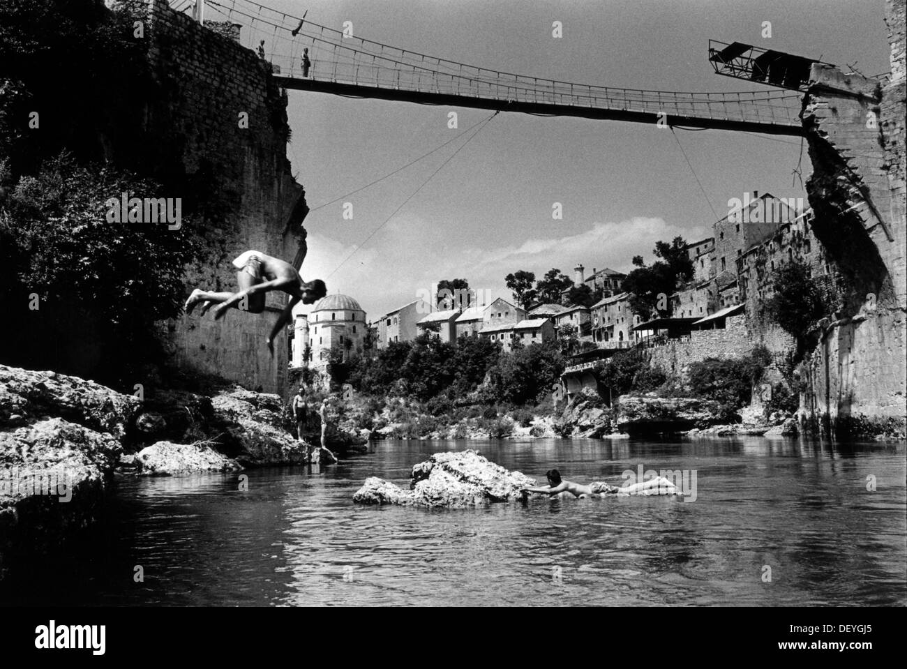 Mostar bosnia bridge Black and White Stock Photos & Images - Alamy