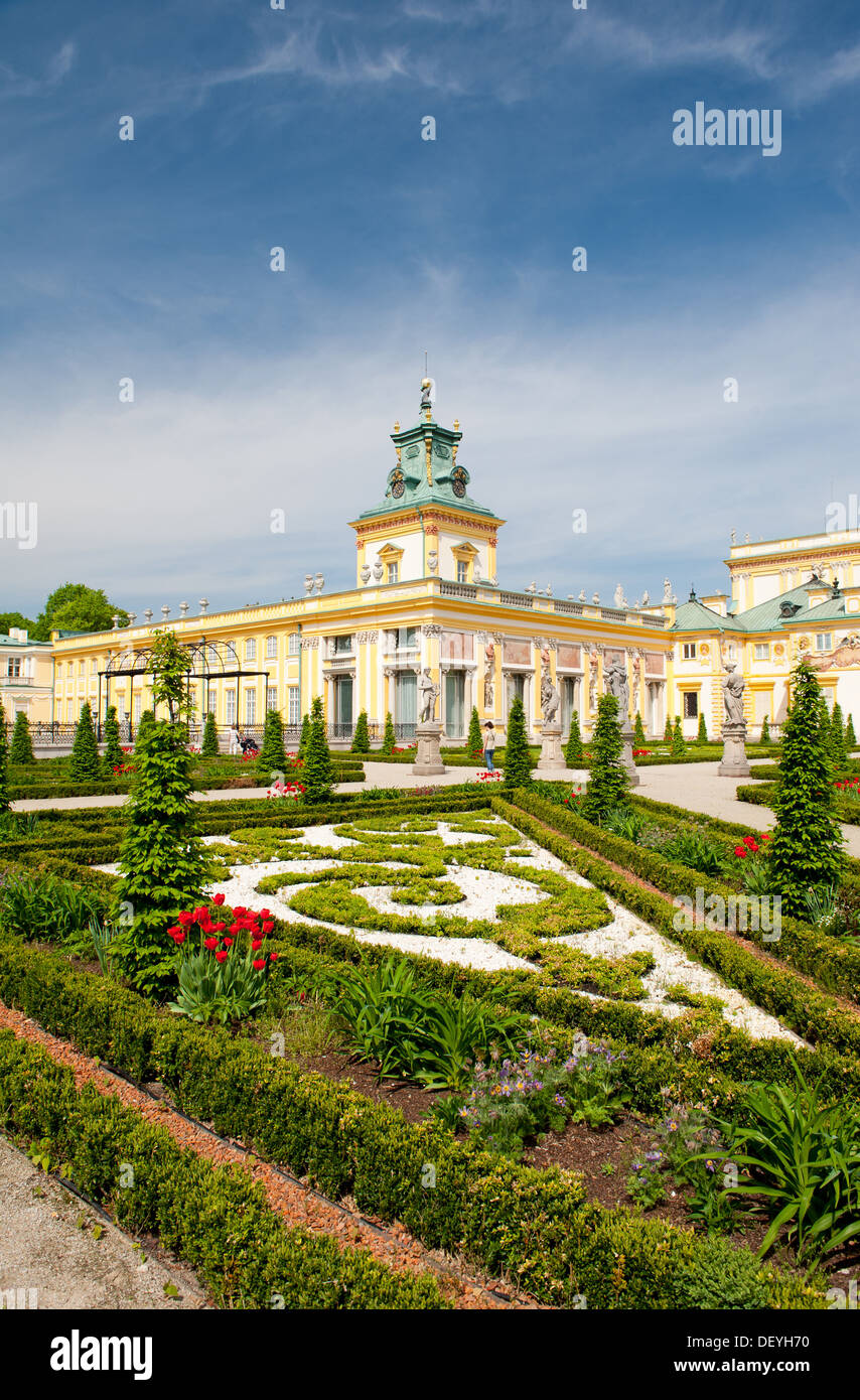 Ornamental east garden in Wilanow Royal Palace Stock Photo - Alamy