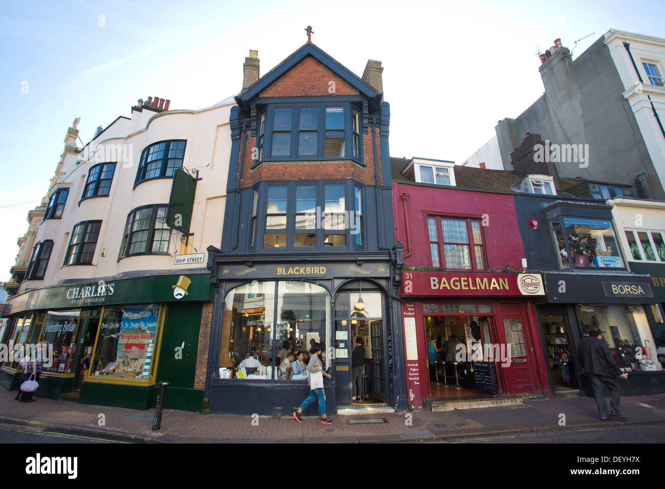 Ship Street, The Lanes, Brighton, East Sussex, England, UK Stock Photo ...