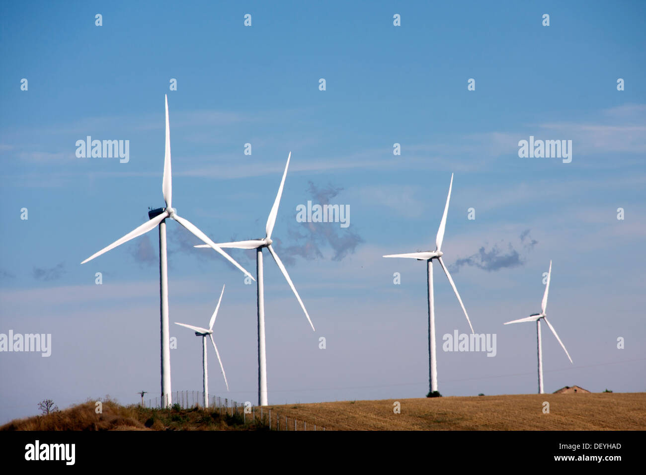 wind turbines field Stock Photo - Alamy