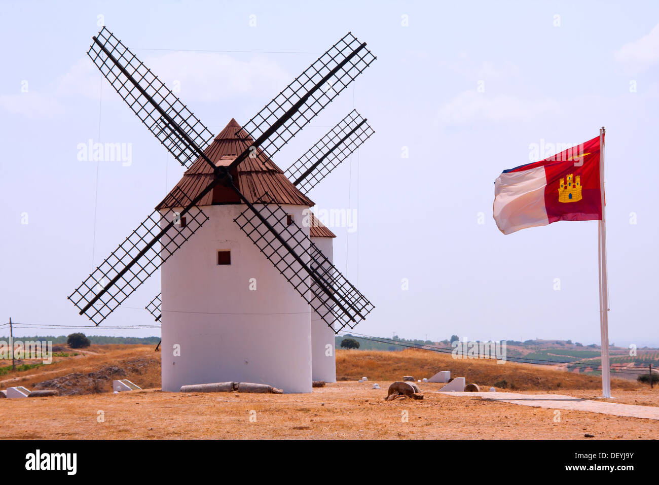windmills and flags Stock Photo - Alamy