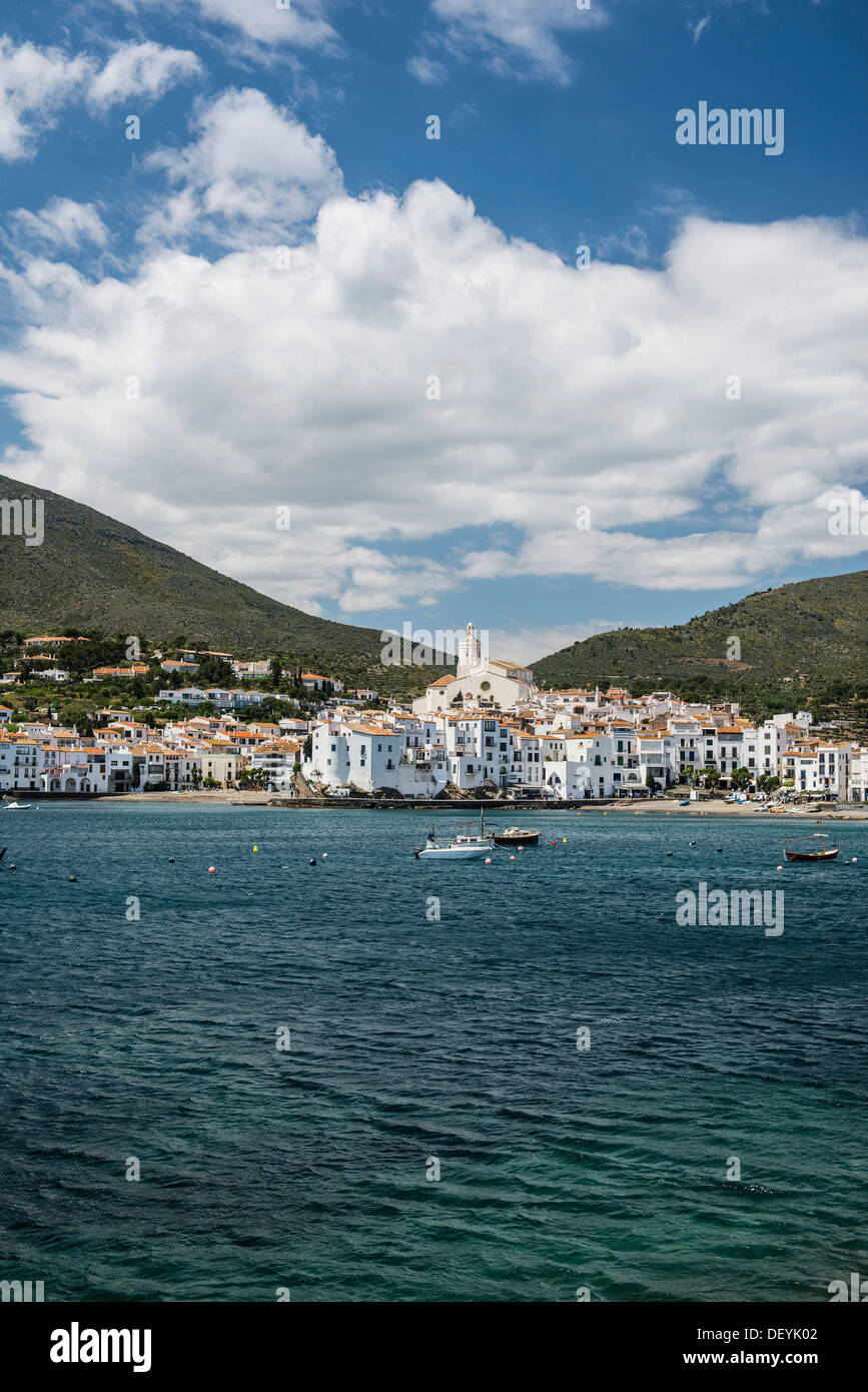 Village by the sea, Cadaques, Costa Brava, Catalonia, Spain Stock Photo ...
