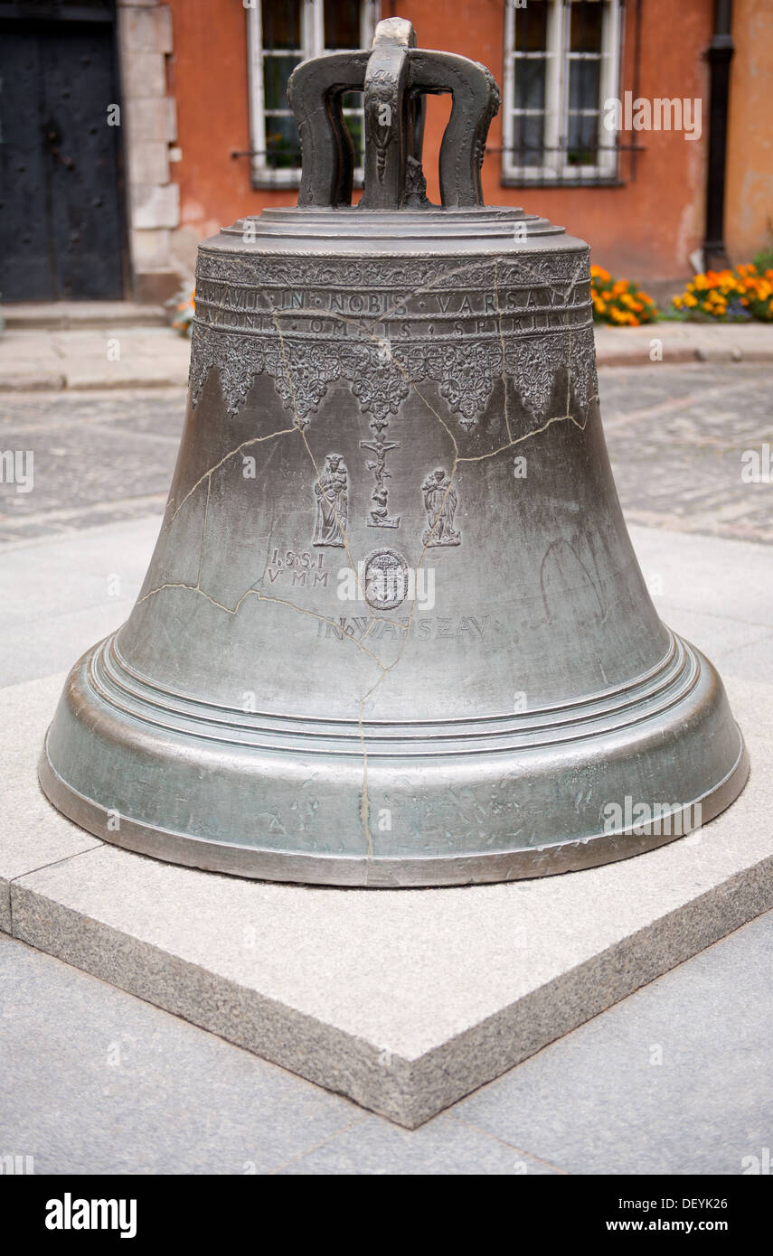 Huge iron broken bell on slab at Kanonia square Stock Photo - Alamy