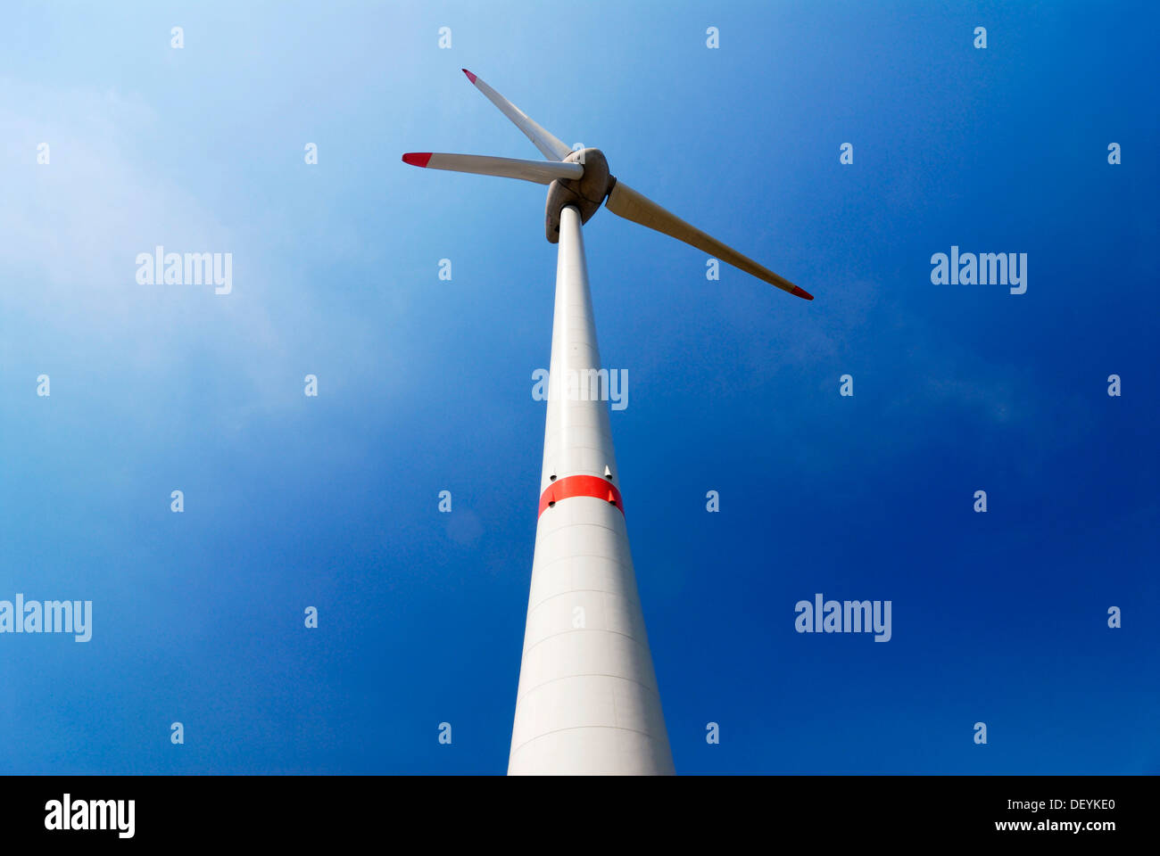 Wind turbine E-126, Enercon wind farm in Altenwerder, Hamburg Stock ...
