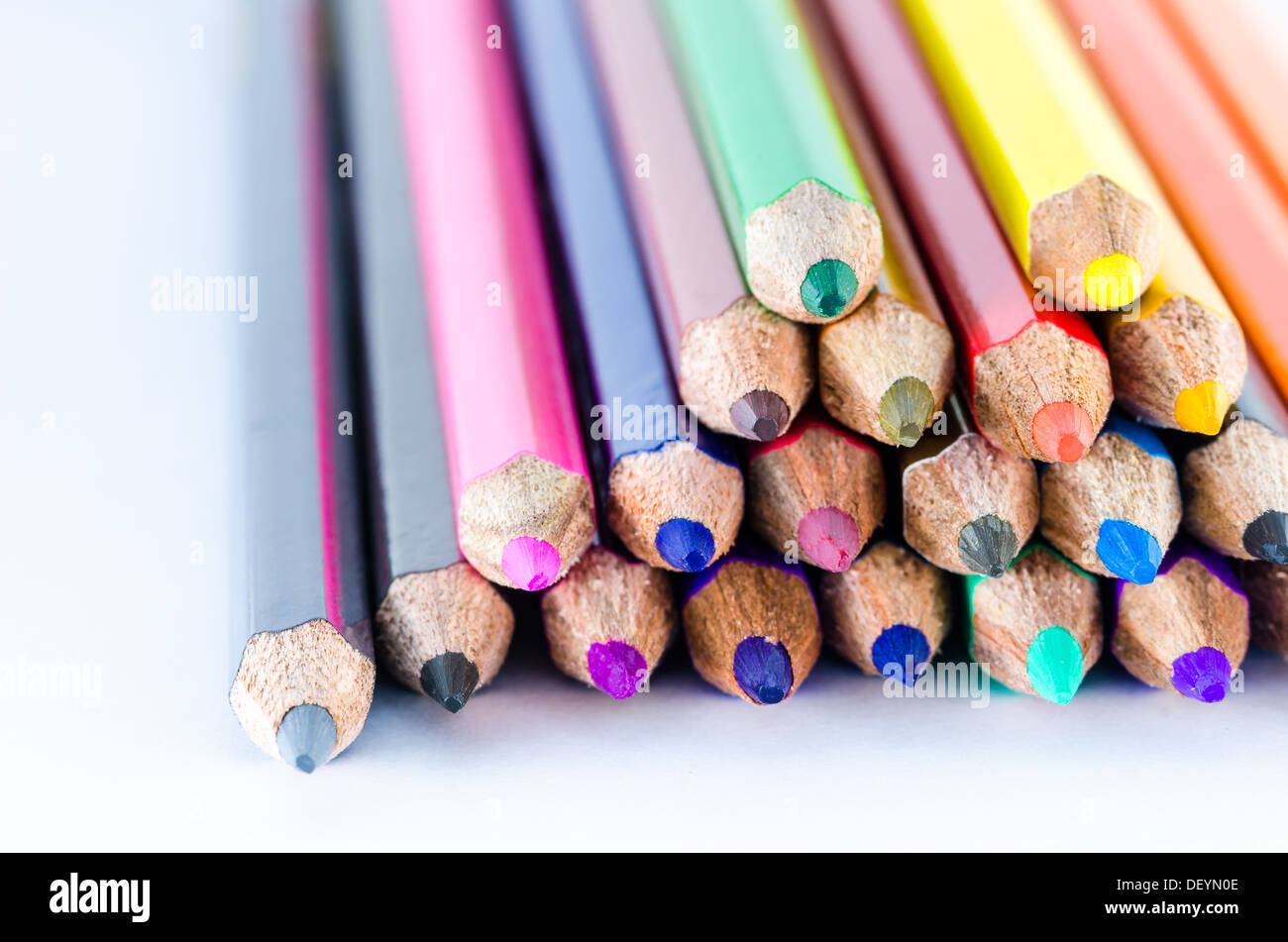 Color pencils crayon for kid education or artist Stock Photo - Alamy