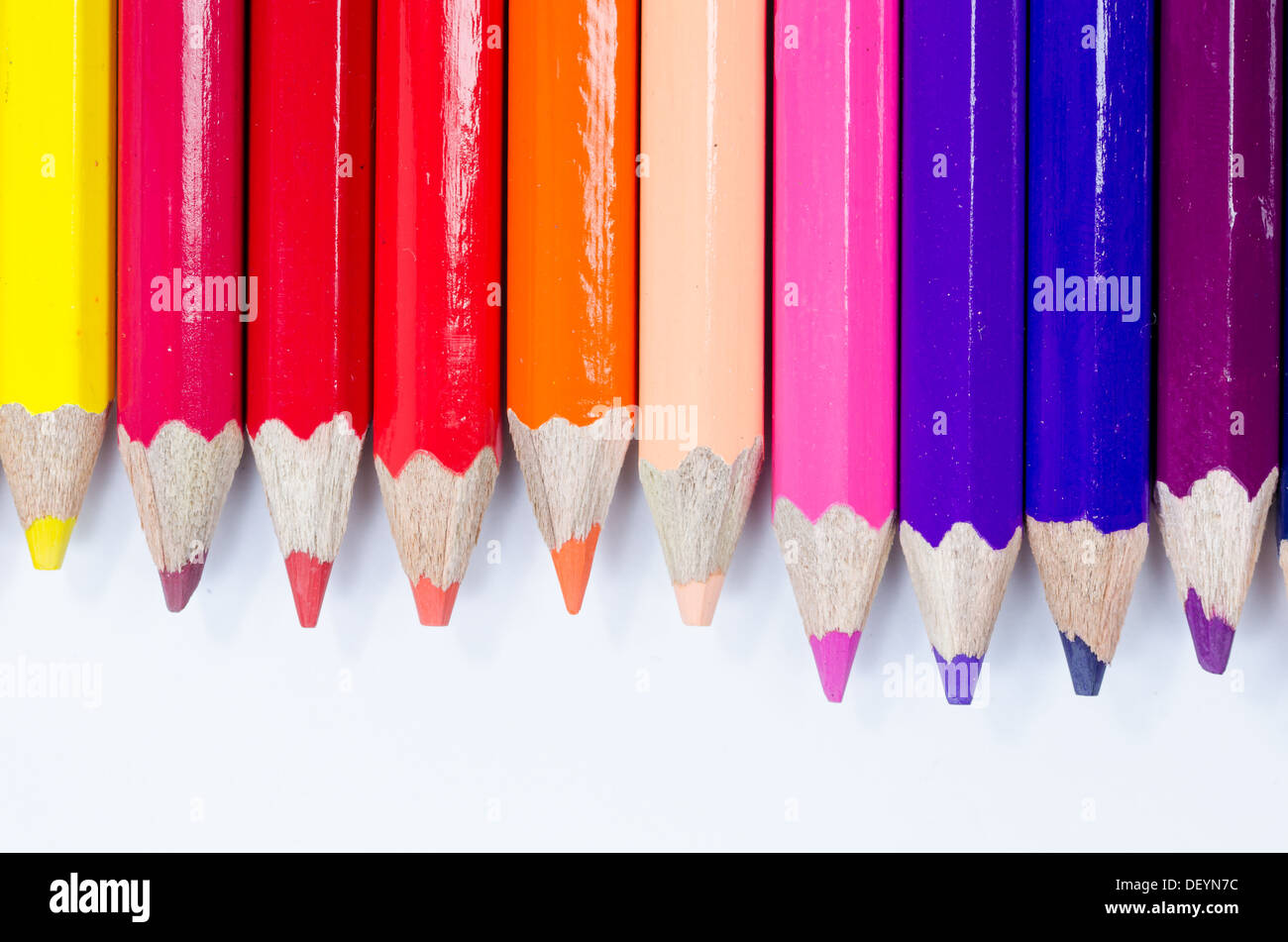Color pencils crayon for kid education or artist Stock Photo - Alamy