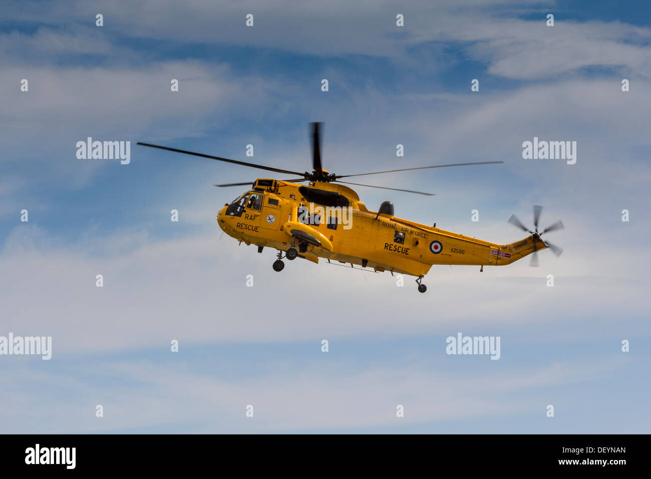 RAF SEARCH AND RESCUE HELICOPTER FROM LOSSIEMOUTH SCOTLAND Stock Photo ...