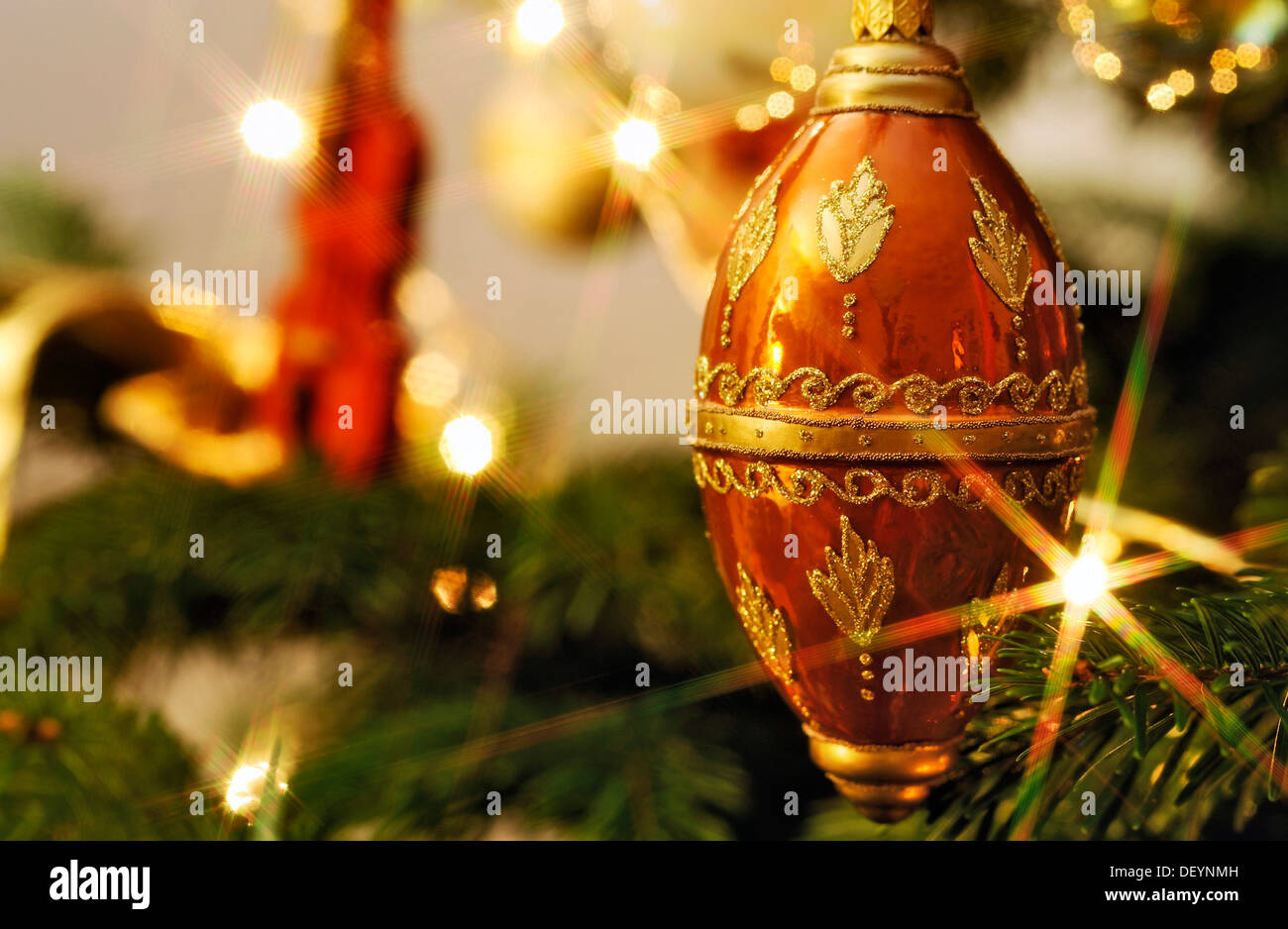 Christmas tree ball on a Christmas tree Stock Photo - Alamy