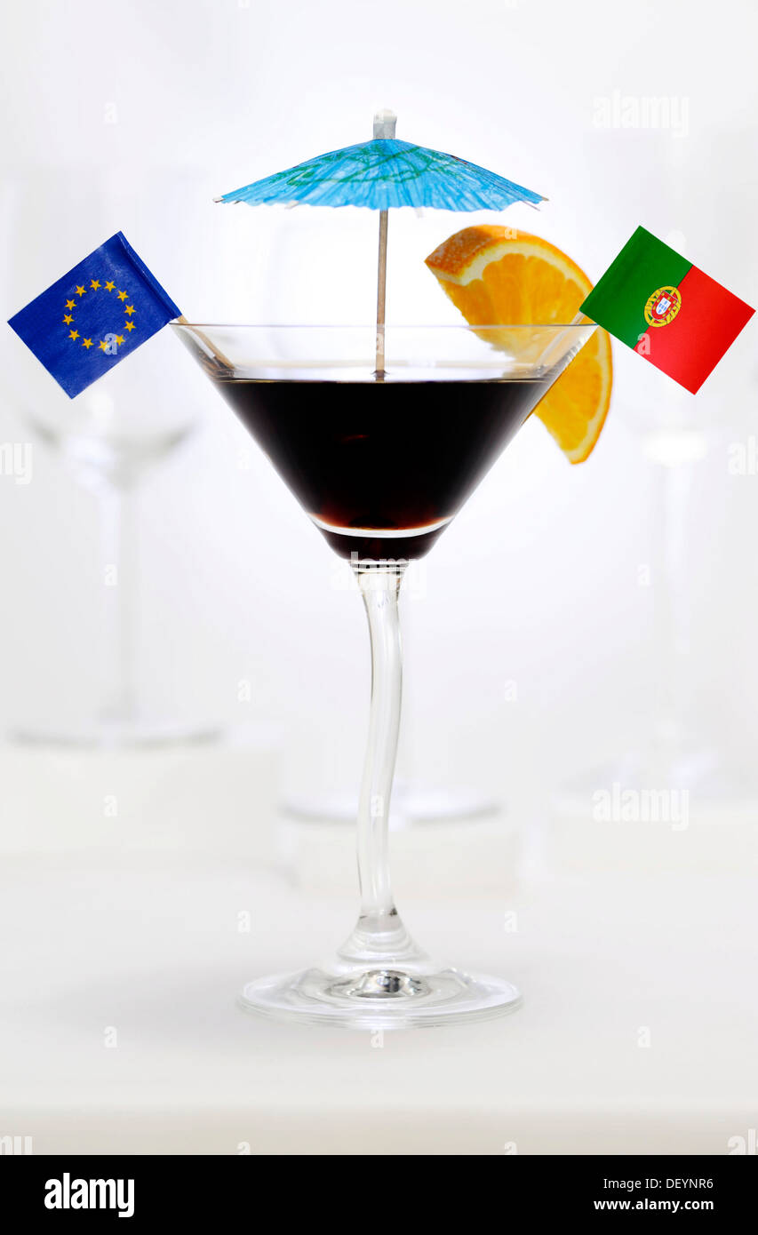 Alcohol glasses flags hi-res stock photography and images - Alamy