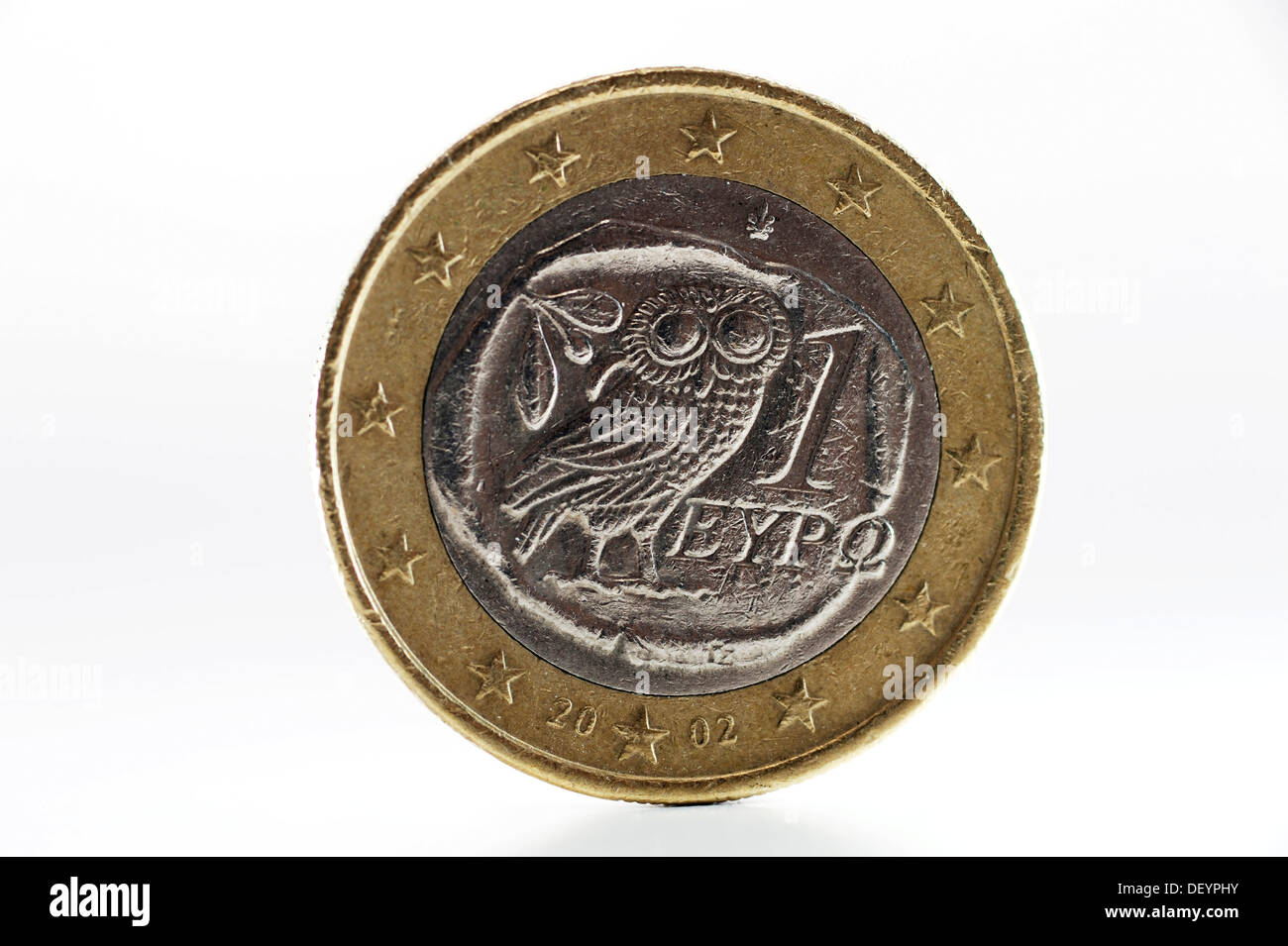 Greek one euro coin Stock Photo - Alamy