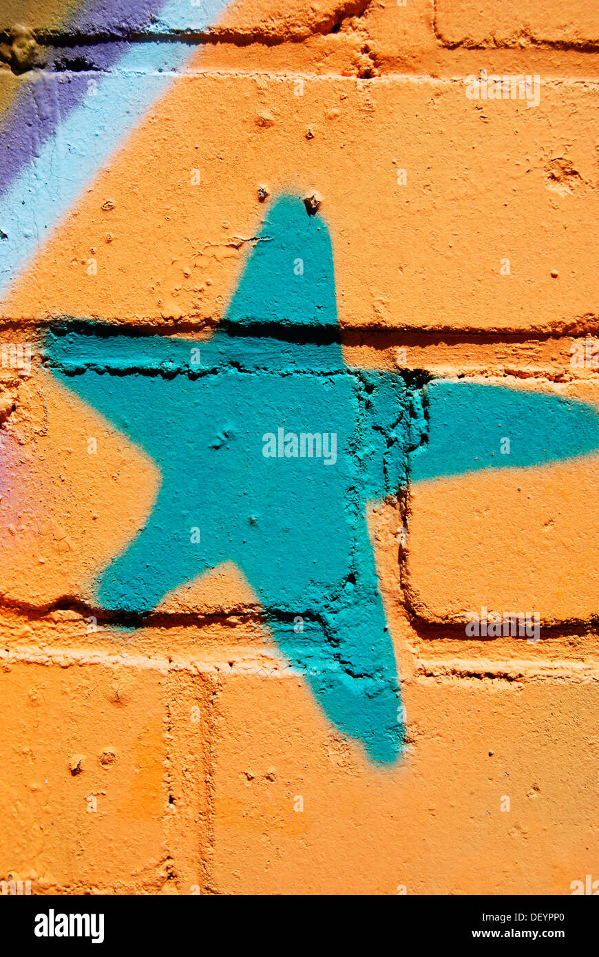 Graffiti, star, mural Stock Photo - Alamy