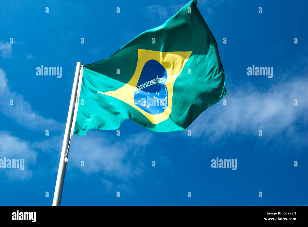 Brazil flag pole hi-res stock photography and images - Alamy