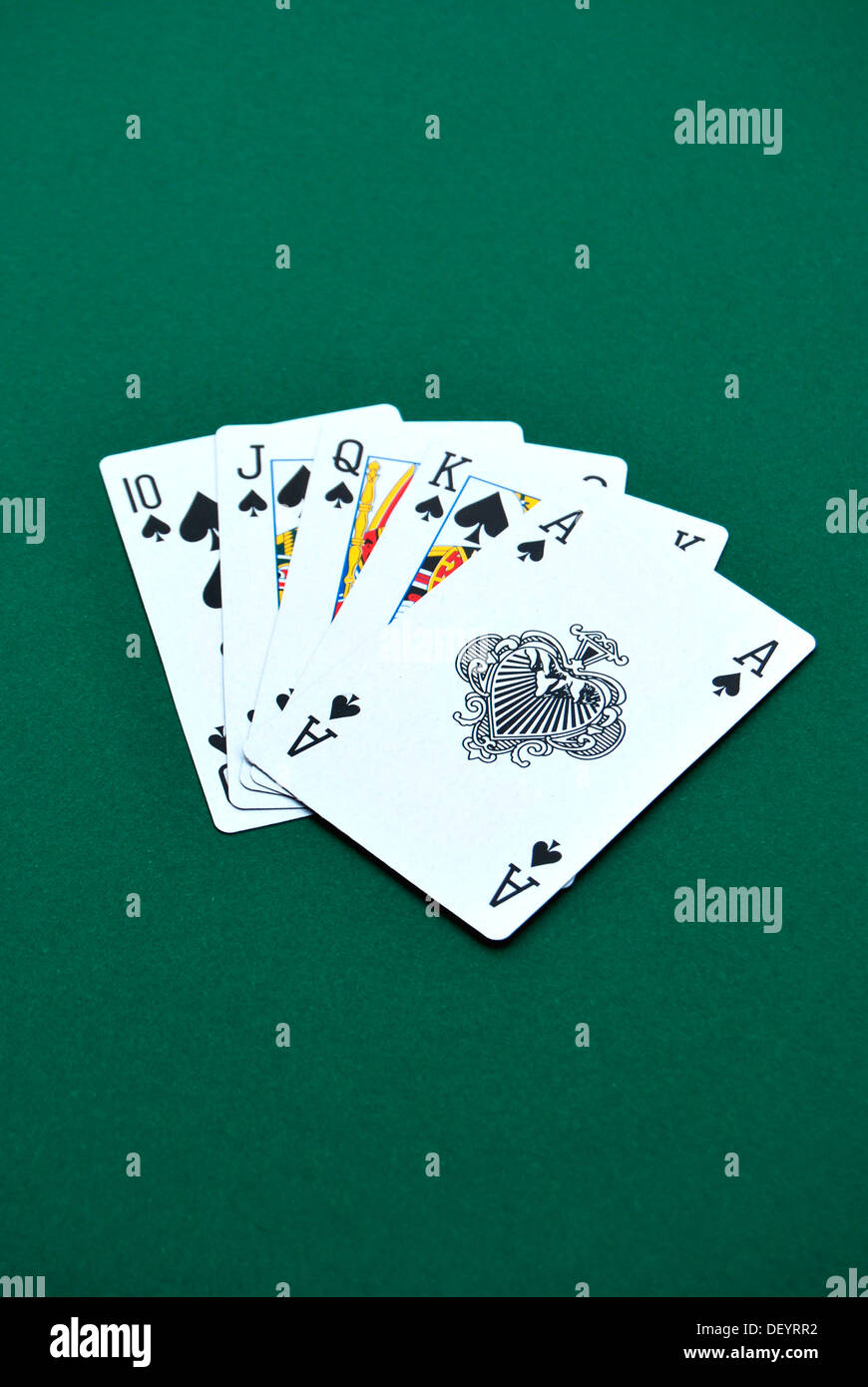 Royal Flush, playing cards, poker Stock Photo - Alamy