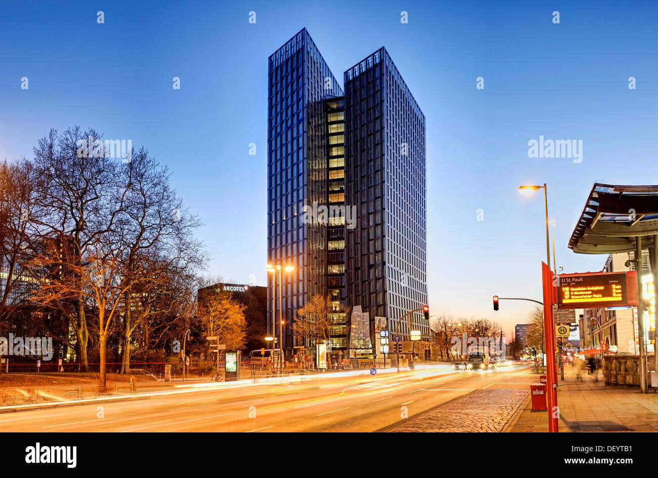 Dancing Towers office building on the Reeperbahn in St. Pauli, Hamburg ...