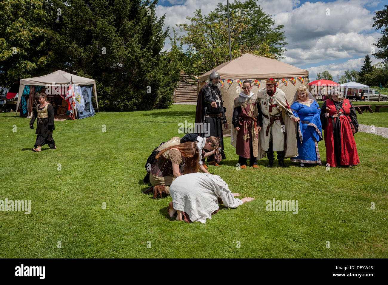 Ceremony at Medieval Festival, upstate New York, Montgomery County ...