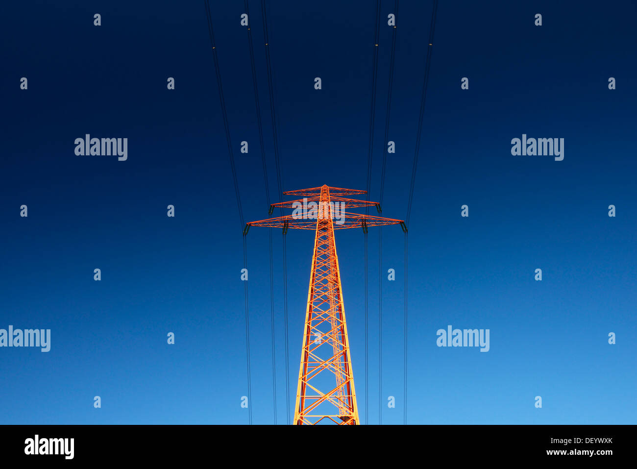 Pylon, energy transition and network expansion Stock Photo - Alamy