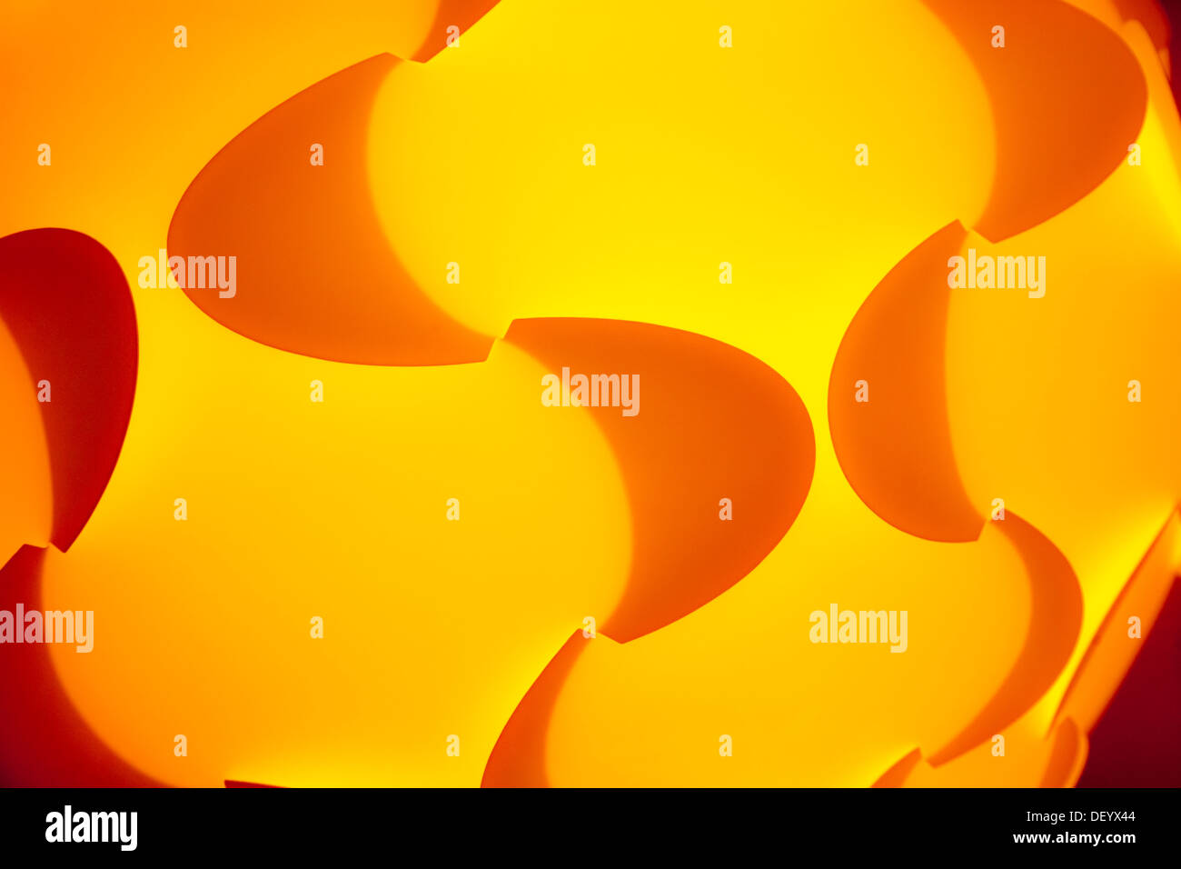 Abstract yellow patterns in lighting fixture in an IKEA store Stock ...