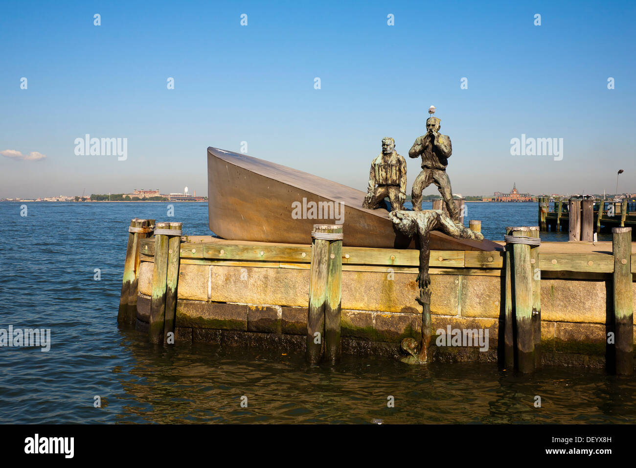 Immigrants Memorial, Battery Park, Manhattan, New York, USA Stock Photo ...