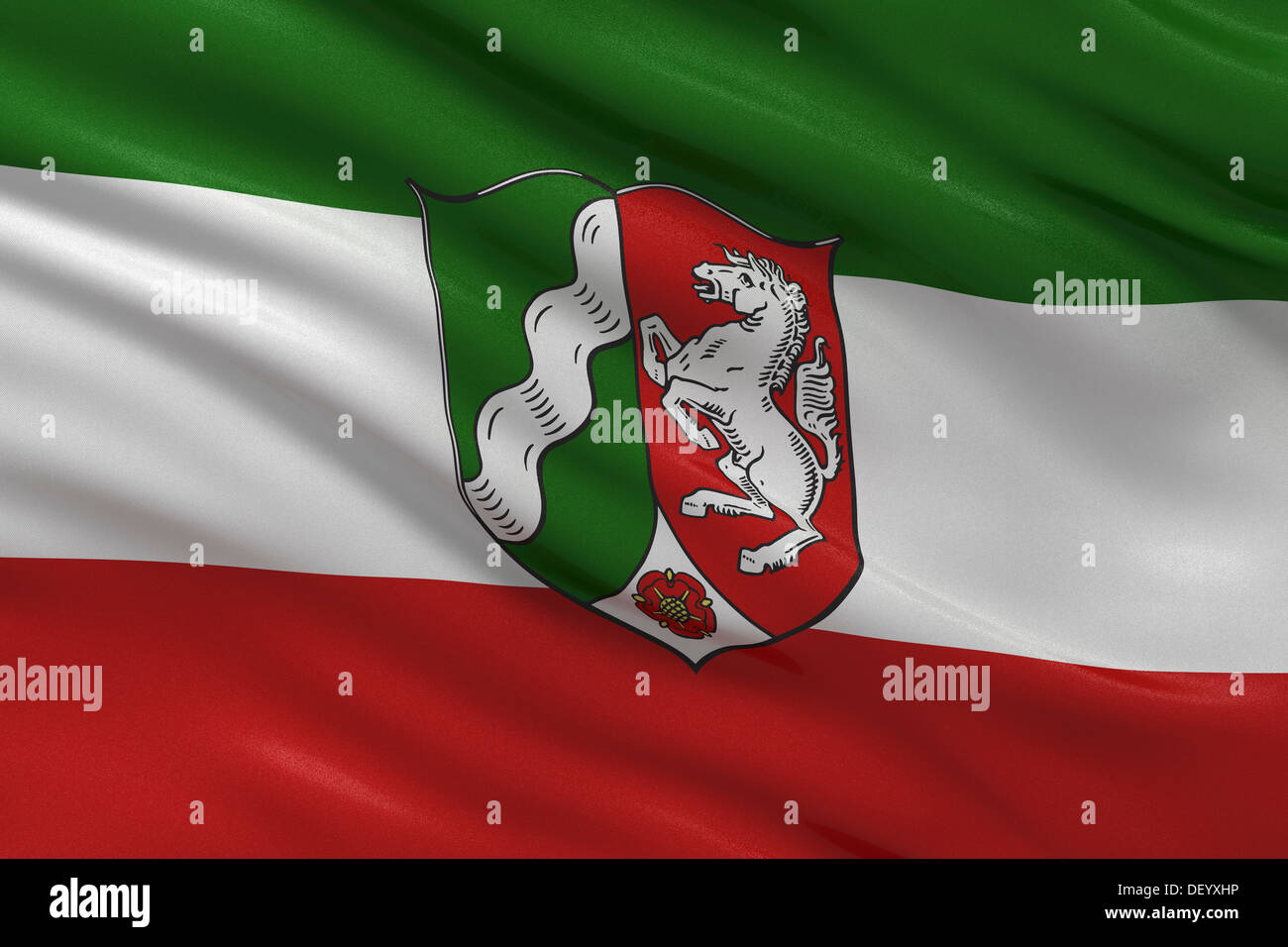 North Rhine-Westphalian state flag, North Rhine-Westphalia Stock Photo ...