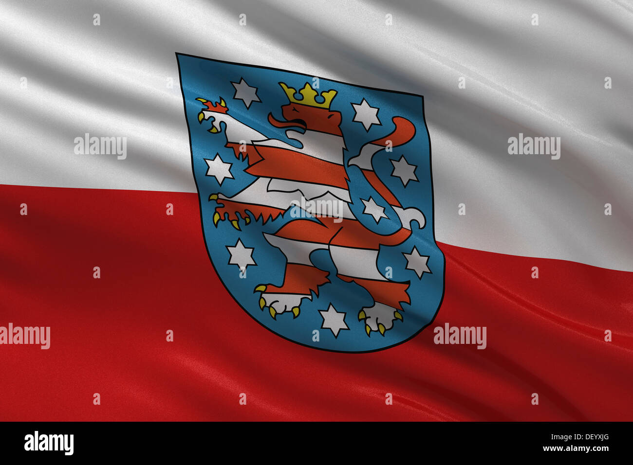 Thuringian state service flag, Thuringia Stock Photo - Alamy